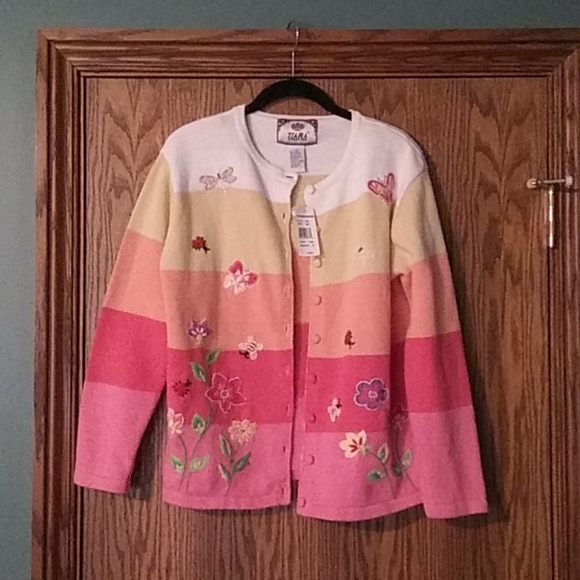 Tiara | Sweaters | Nwt Womens Tiara International Embroidered Sweater ...